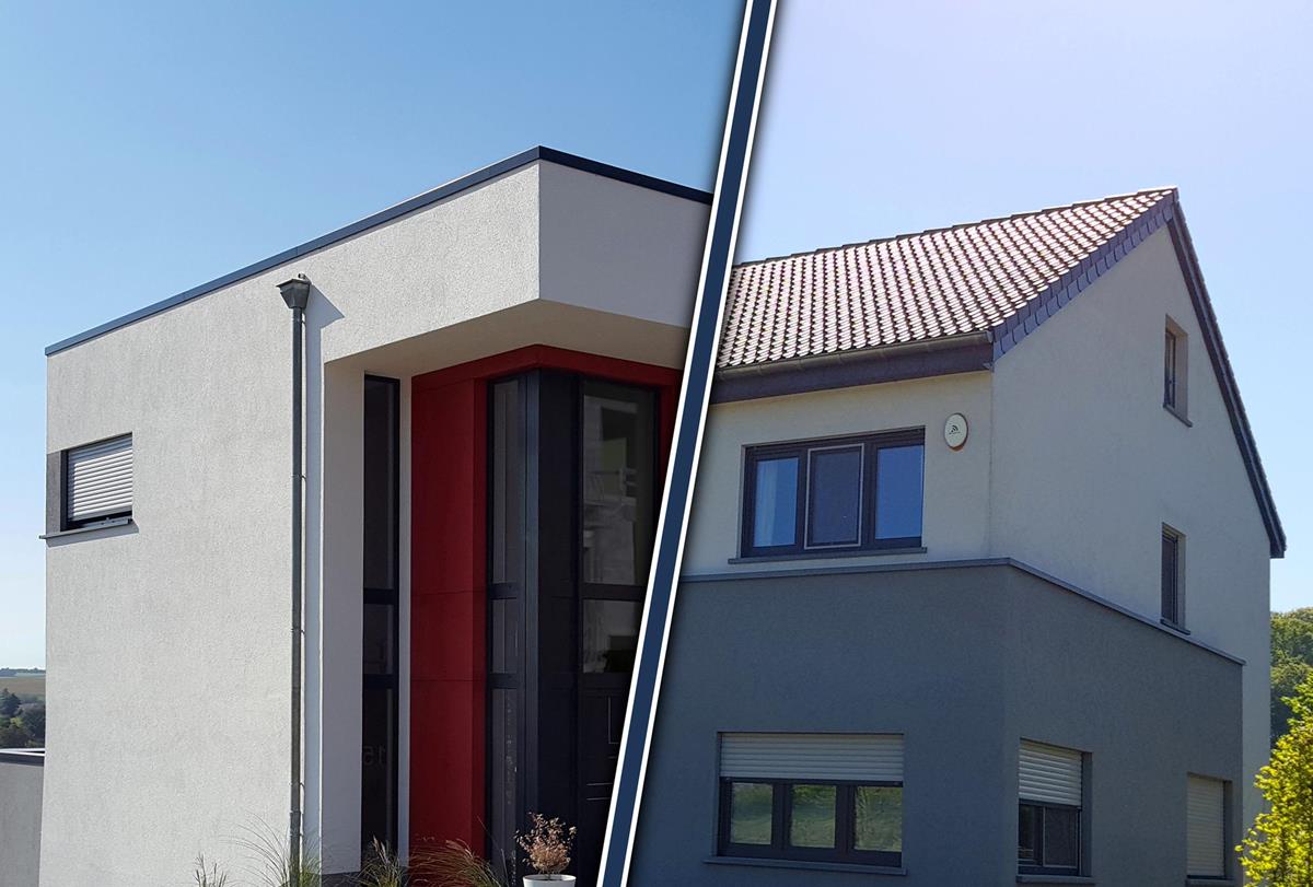 Flachdach oder geneigtes Dach? - Actualités et Informations - Roma-Bau